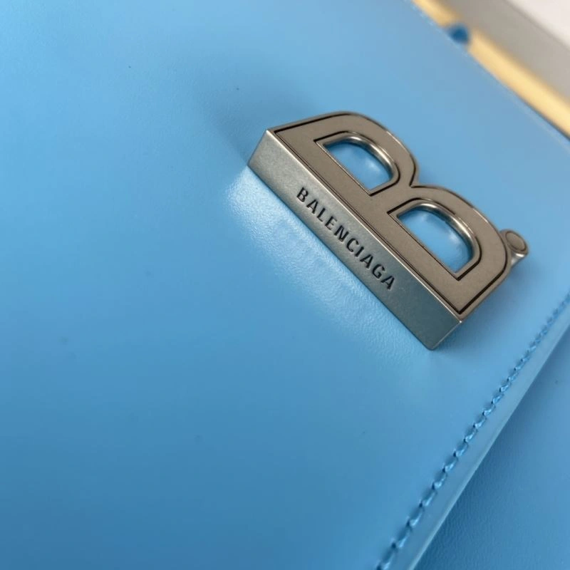 High fidelity Balenciaga Sky Blue Tofu Bag with Big B Hardware