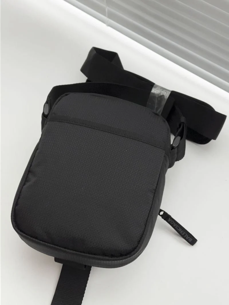 Budget-friendly Balenciaga Small Checked Nylon Crossbody Bag with Flap