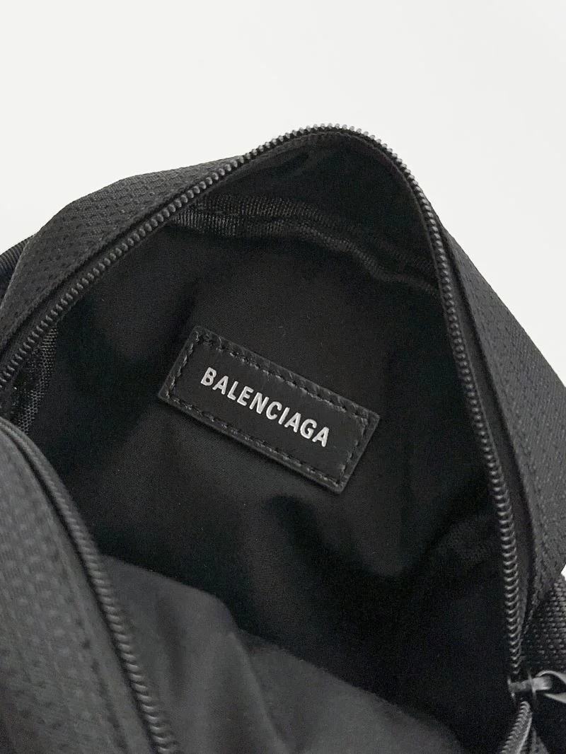 Budget-friendly Balenciaga Small Checked Nylon Crossbody Bag with Flap