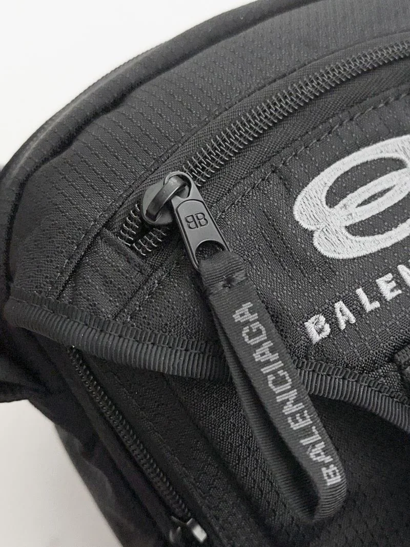 Budget-friendly Balenciaga Small Checked Nylon Crossbody Bag with Flap