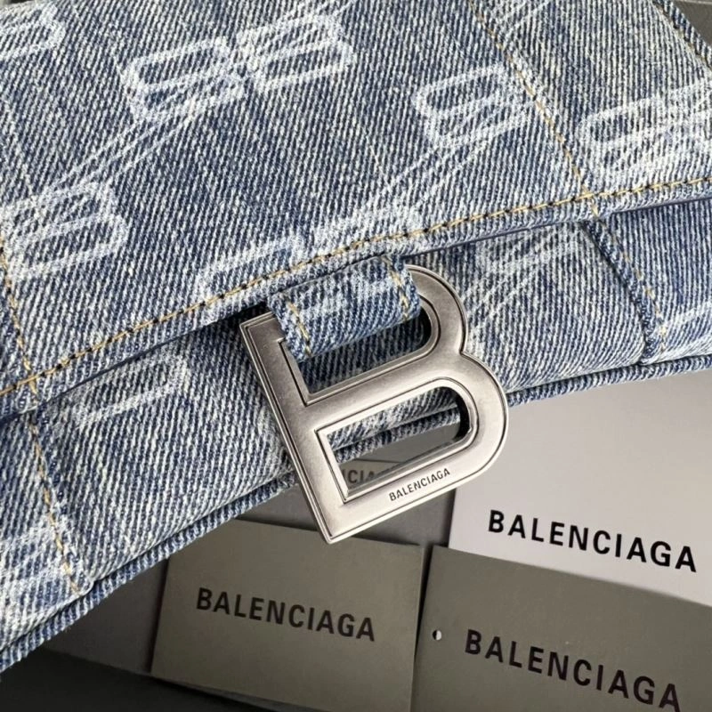 Discounted Balenciaga Small Denim Hourglass Bag - Unique Arc Design