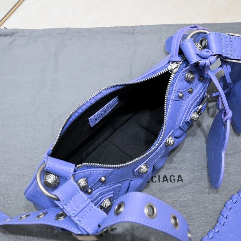 1:1 copy Balenciaga Small Purple Crescent Bag - 26cm