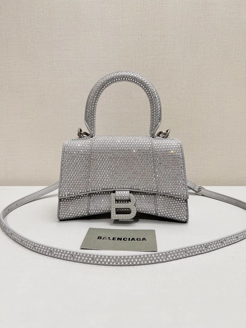 Balenciaga Sparkling Diamond-Encrusted Hourglass Handbag