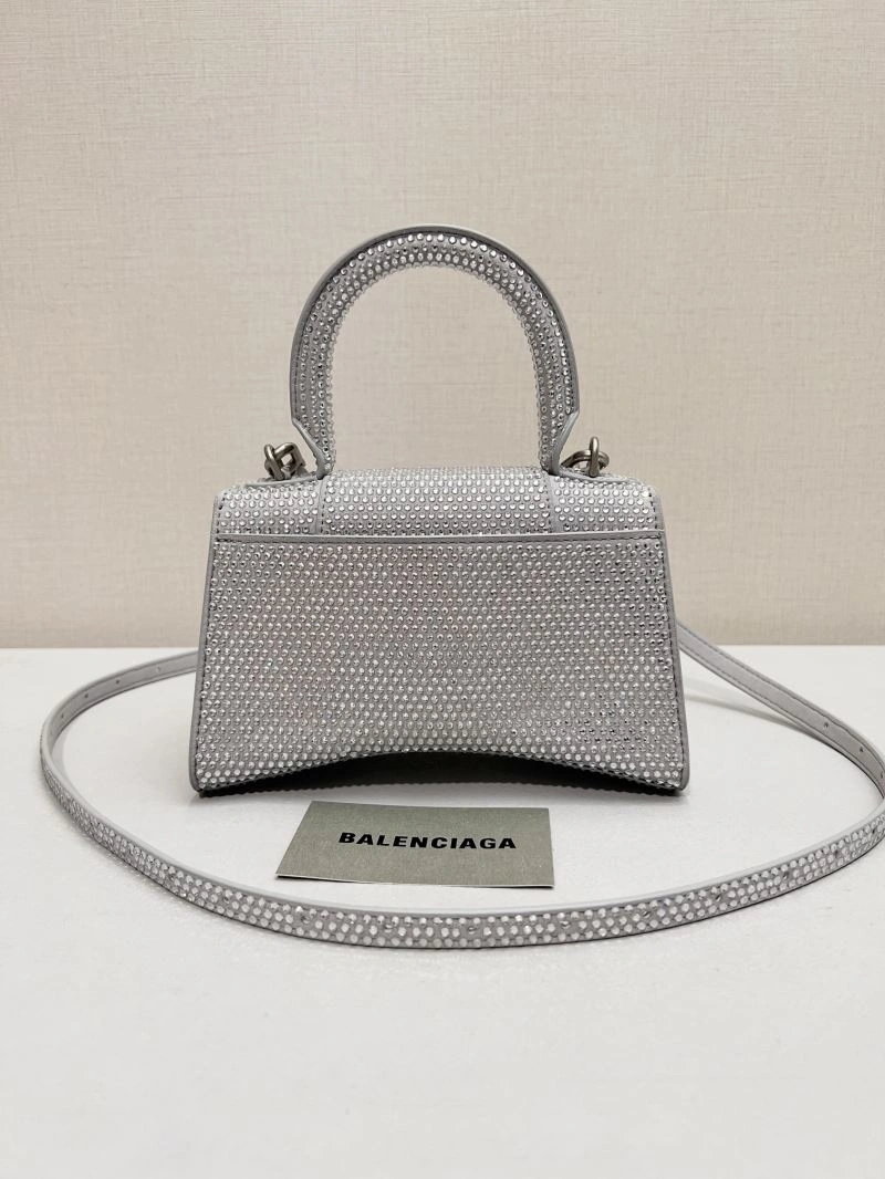 Exact replica Balenciaga Sparkling Diamond-Encrusted Hourglass Handbag