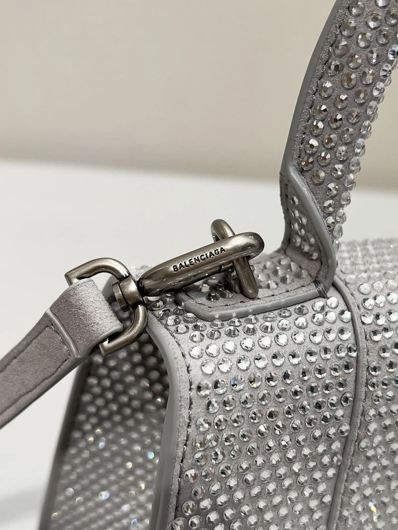 Exact replica Balenciaga Sparkling Diamond-Encrusted Hourglass Handbag