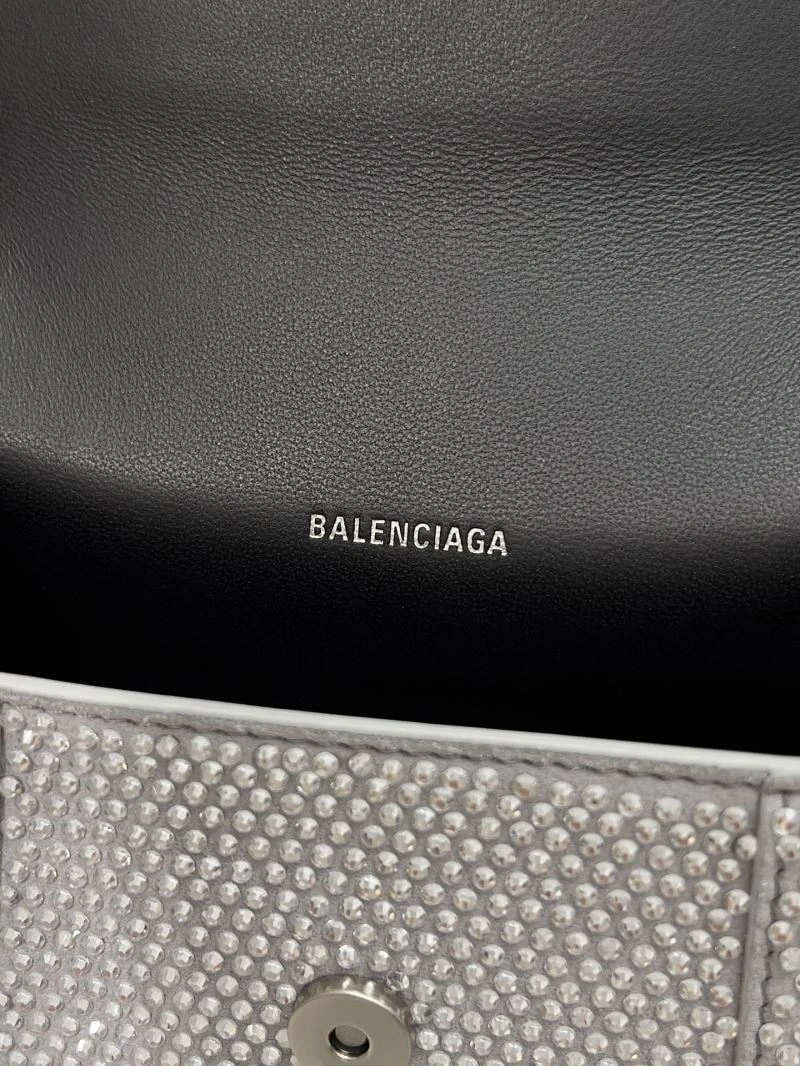 Exact replica Balenciaga Sparkling Diamond-Encrusted Hourglass Handbag