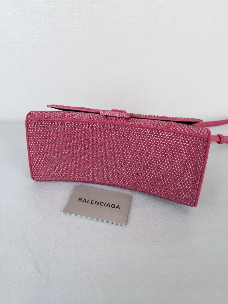 High fidelity Balenciaga Sparkling Hourglass Diamond-Studded Handbag
