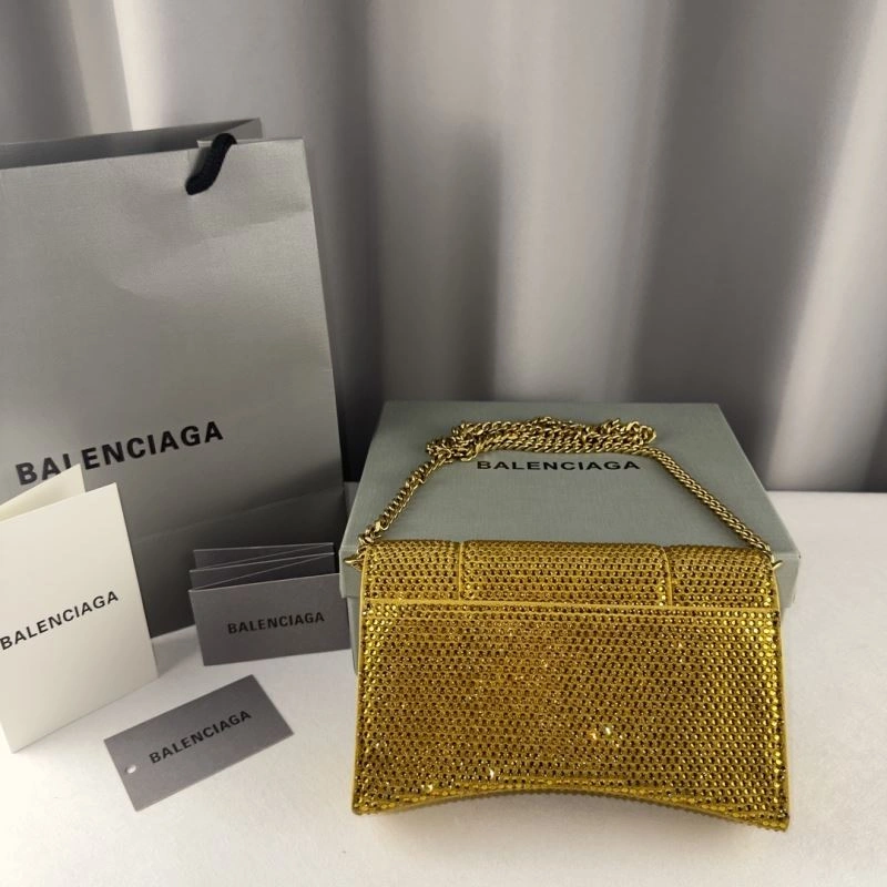Cut-rate Balenciaga Sparkling Rhinestone Hourglass Chain Bag - Limited Edition