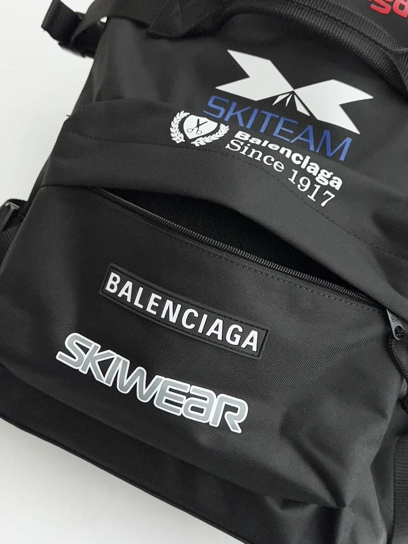 Official Balenciaga Sponsor Black Nylon Art Print Backpack
