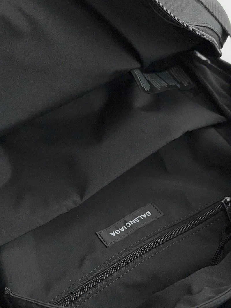 Official Balenciaga Sponsor Black Nylon Art Print Backpack