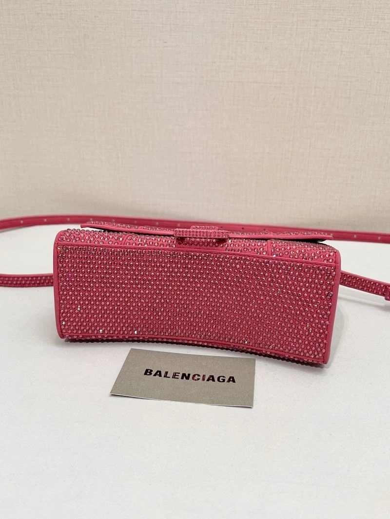 Brand-authenticated Balenciaga Starlit Hourglass Diamond Clutch Bag - Dazzling Elegance
