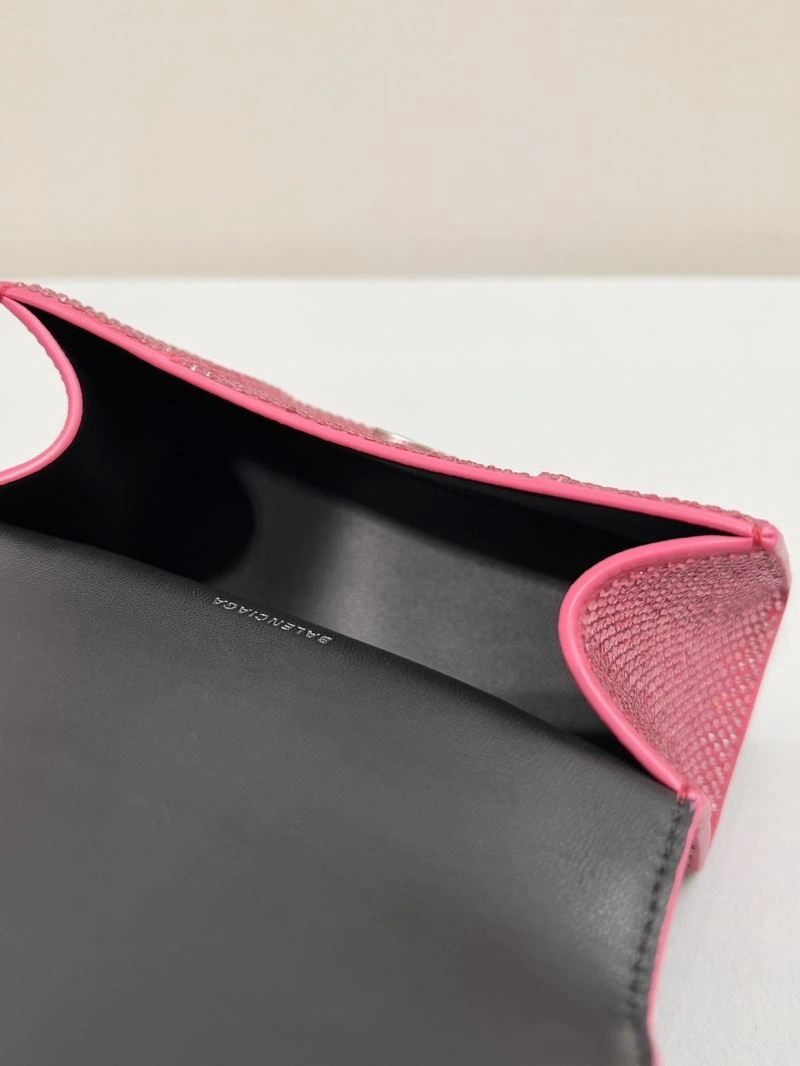 Brand-authenticated Balenciaga Starlit Hourglass Diamond Clutch Bag - Dazzling Elegance