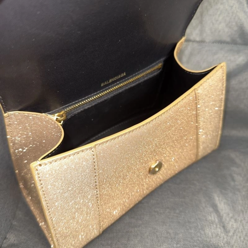 Top mirror Balenciaga Starry Gold Hourglass Bag - Chic Semi-Moon Design