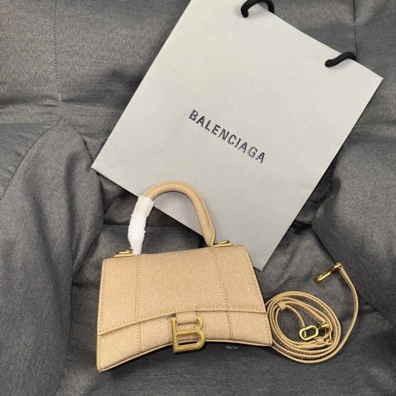 Balenciaga Starry Gold XS Shiny Hourglass Bag - Trendy Chic