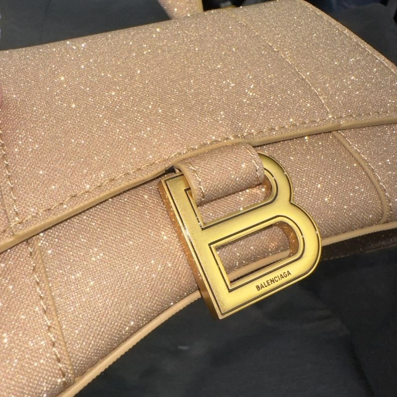 Authentic Balenciaga Starry Gold XS Shiny Hourglass Bag - Trendy Chic