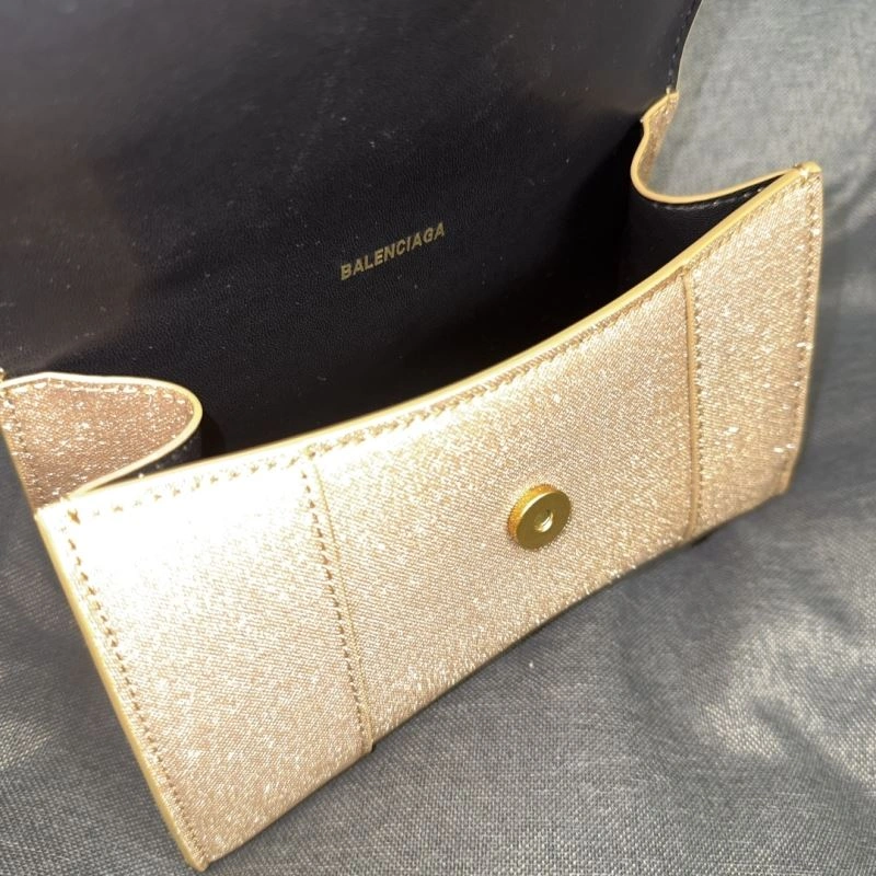 Authentic Balenciaga Starry Gold XS Shiny Hourglass Bag - Trendy Chic