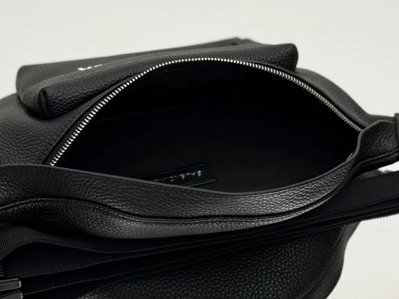 Top match Balenciaga Stylish All-Leather Waist Bag for Ultimate Body Proportion