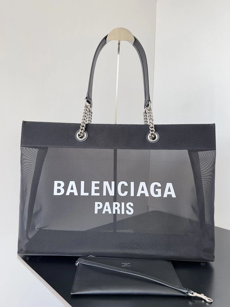Balenciaga Summer 23 Duty Free Mesh Tote Bag with Stylish Pouch