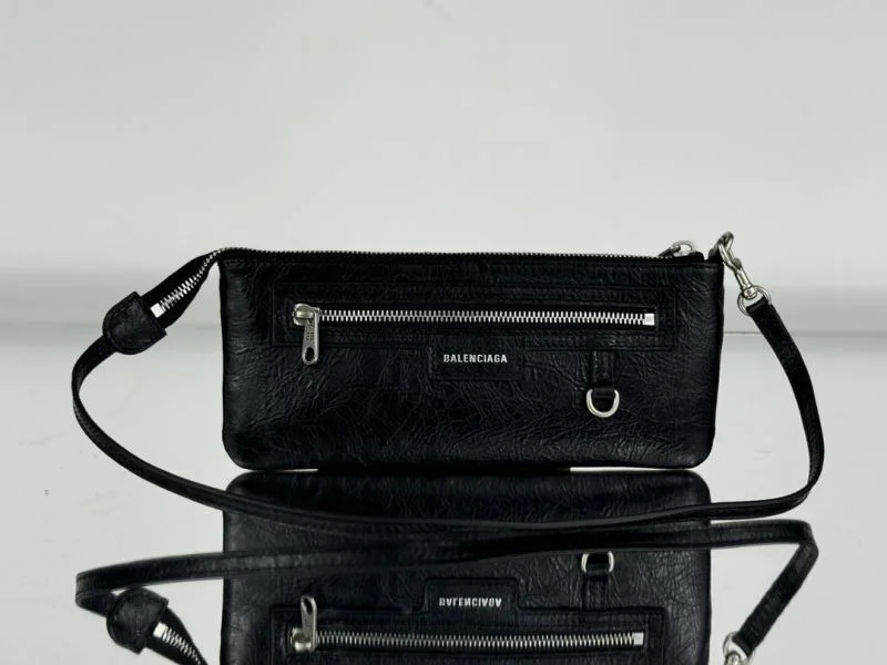 Balenciaga Superbusy Soft Lambskin Shoulder Clutch Bag