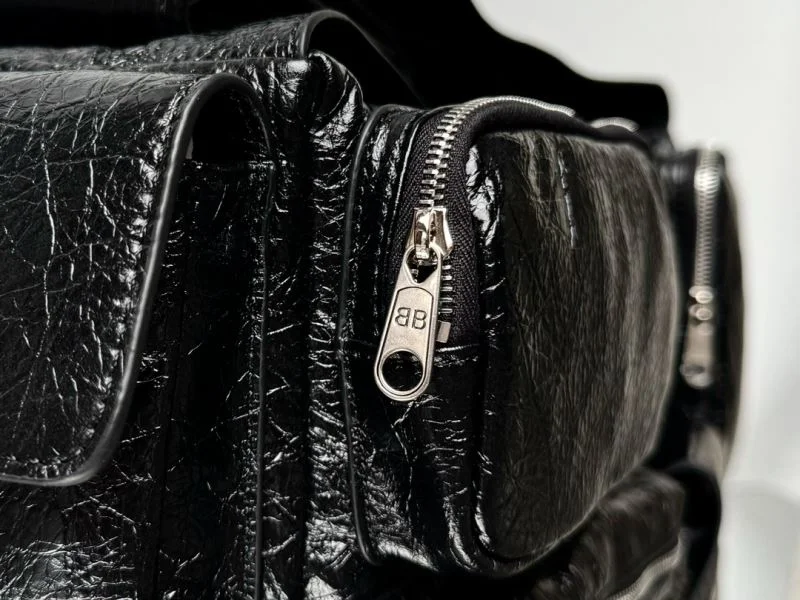 Original Balenciaga Superbusy Vintage Lambskin Motorcycle Tote Bag