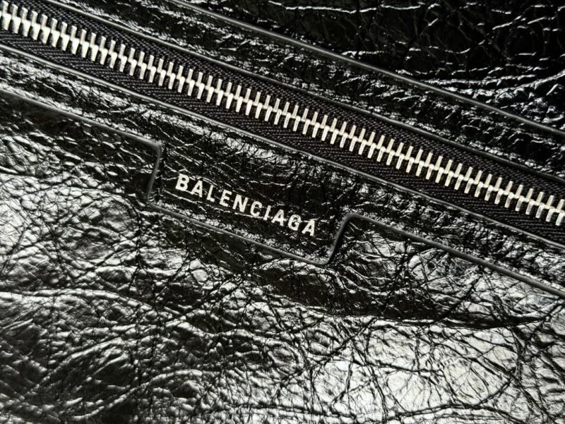 Original Balenciaga Superbusy Vintage Lambskin Motorcycle Tote Bag
