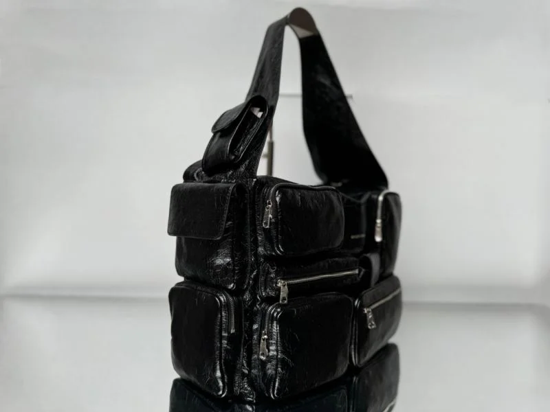 Original Balenciaga Superbusy Vintage Lambskin Motorcycle Tote Bag