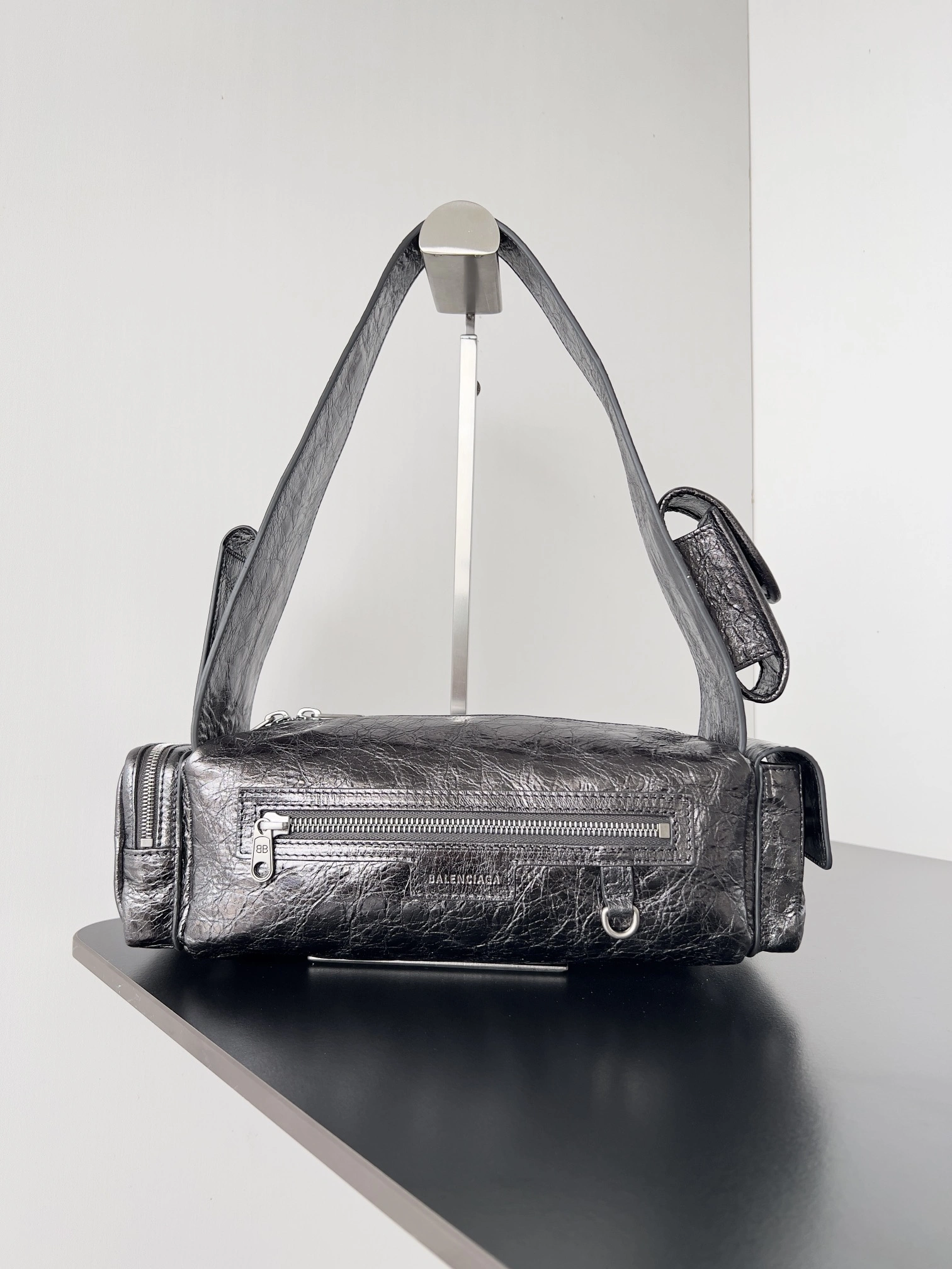 Factory-made Balenciaga Superbusy Vintage Lambskin Shoulder Bag - Dark Punk Tote