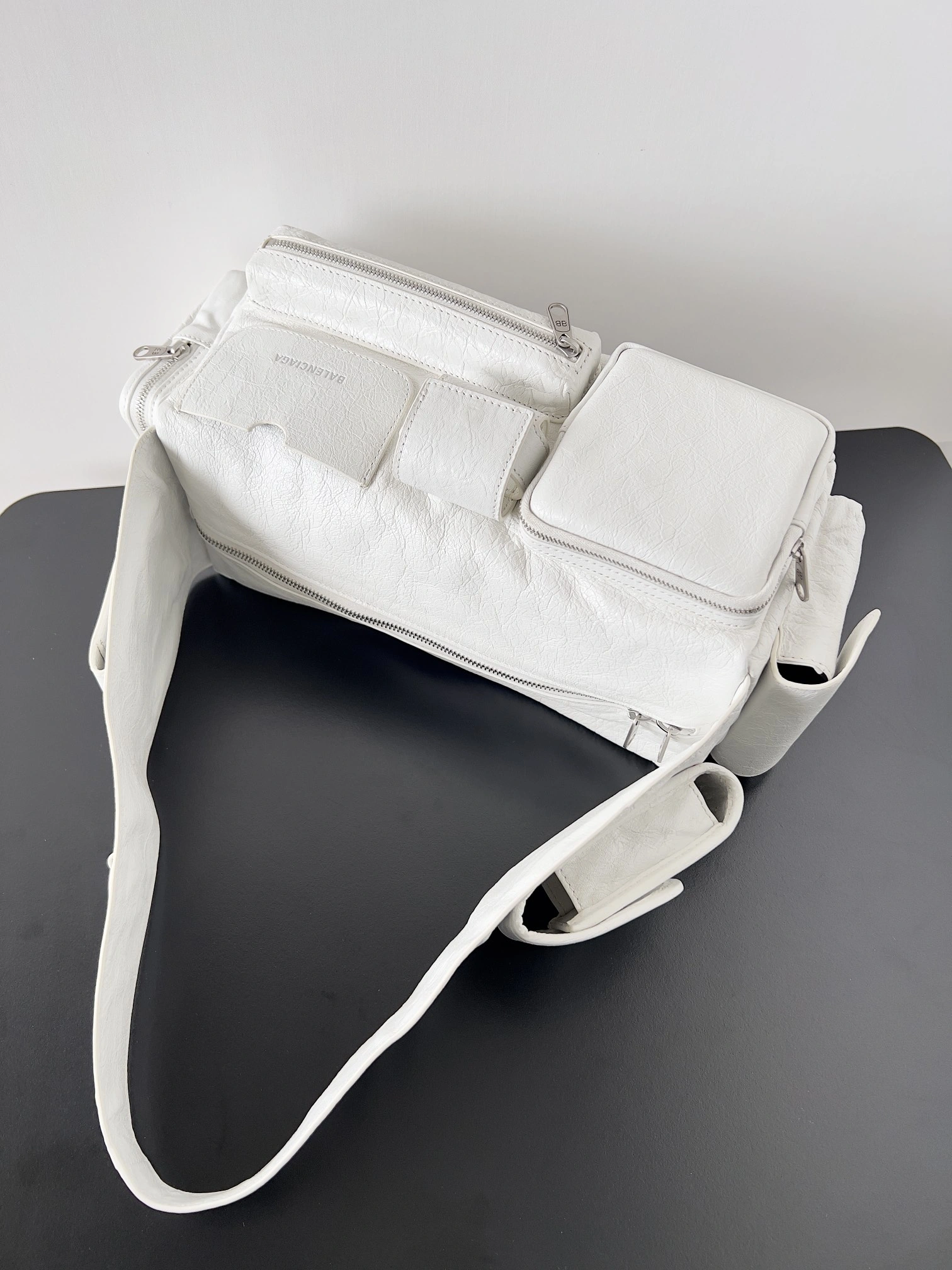 Precise copy Balenciaga Superbusy Vintage Lambskin Shoulder Bag - Dark Punk Tote