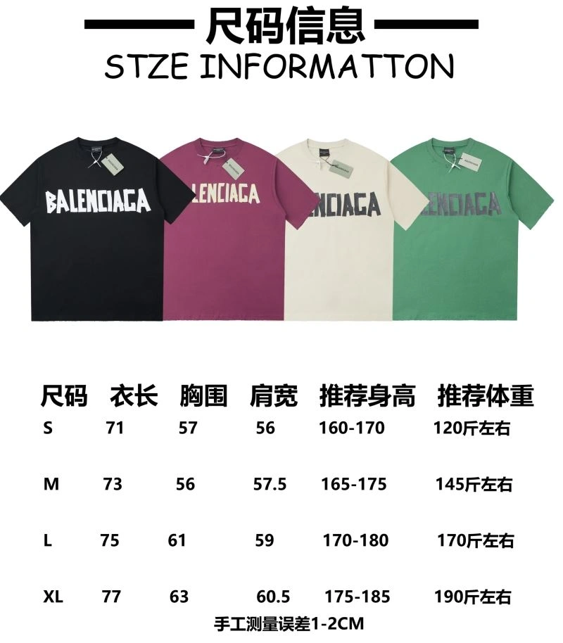 Precise copy Balenciaga T-Shirts
