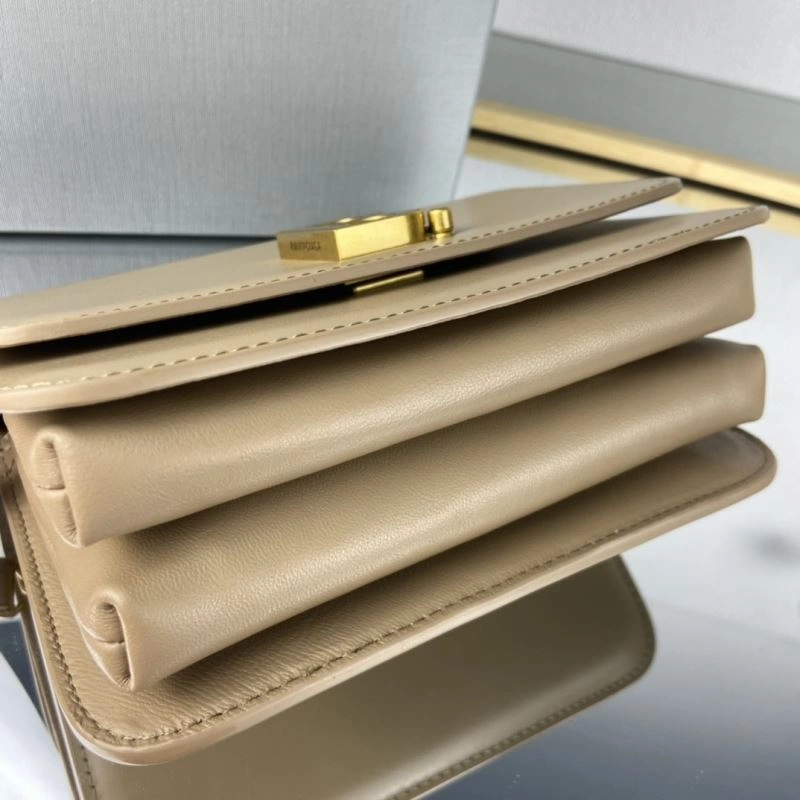 Precise copy Balenciaga Third-Gen Big B Tofu Bag in Milk Tea Elegance