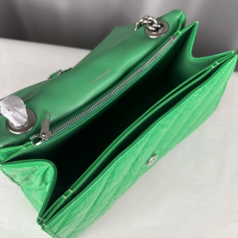 High accuracy Balenciaga Timeless Arc Crush Chain Bag - Medium Green Sand Clock Design