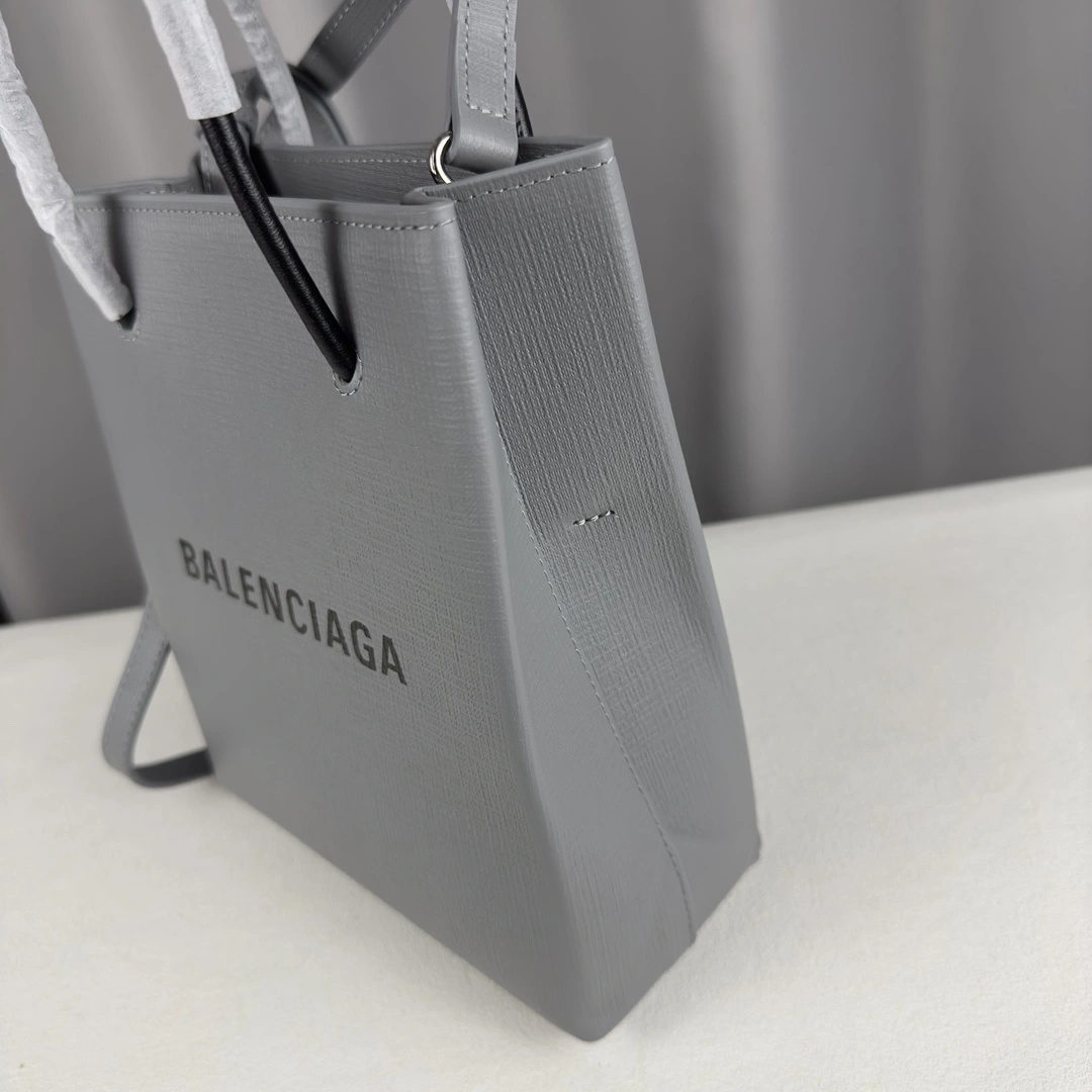 1:1 copy Balenciaga Toothpick Calfskin Square Shopping Bag with Nappa Handles