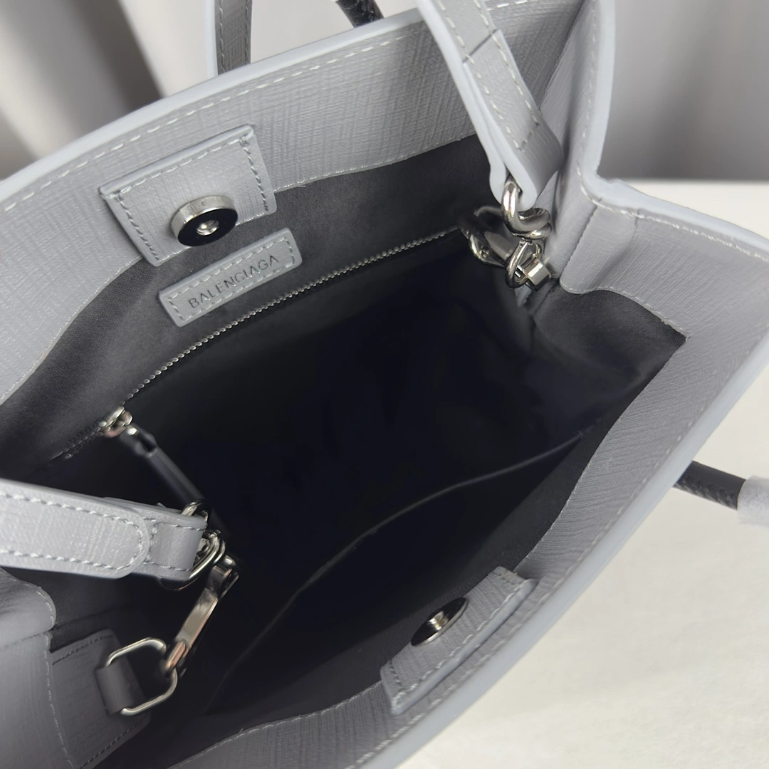 1:1 copy Balenciaga Toothpick Calfskin Square Shopping Bag with Nappa Handles