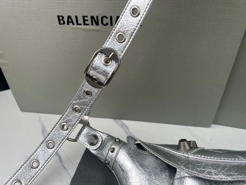 Genuine Balenciaga Trendy Unisex Motorcycle Folding Waist Bag - Street Style