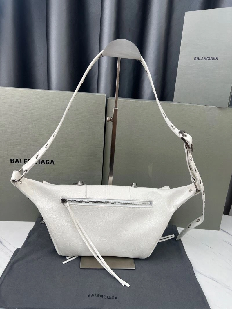 Original Balenciaga Unisex Street Style Motorcycle Folding Waist Bag - 20x5x19cm
