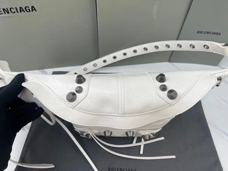 Original Balenciaga Unisex Street Style Motorcycle Folding Waist Bag - 20x5x19cm