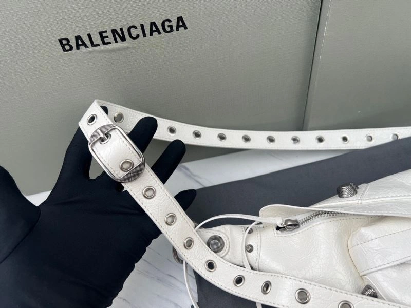 Original Balenciaga Unisex Street Style Motorcycle Folding Waist Bag - 20x5x19cm