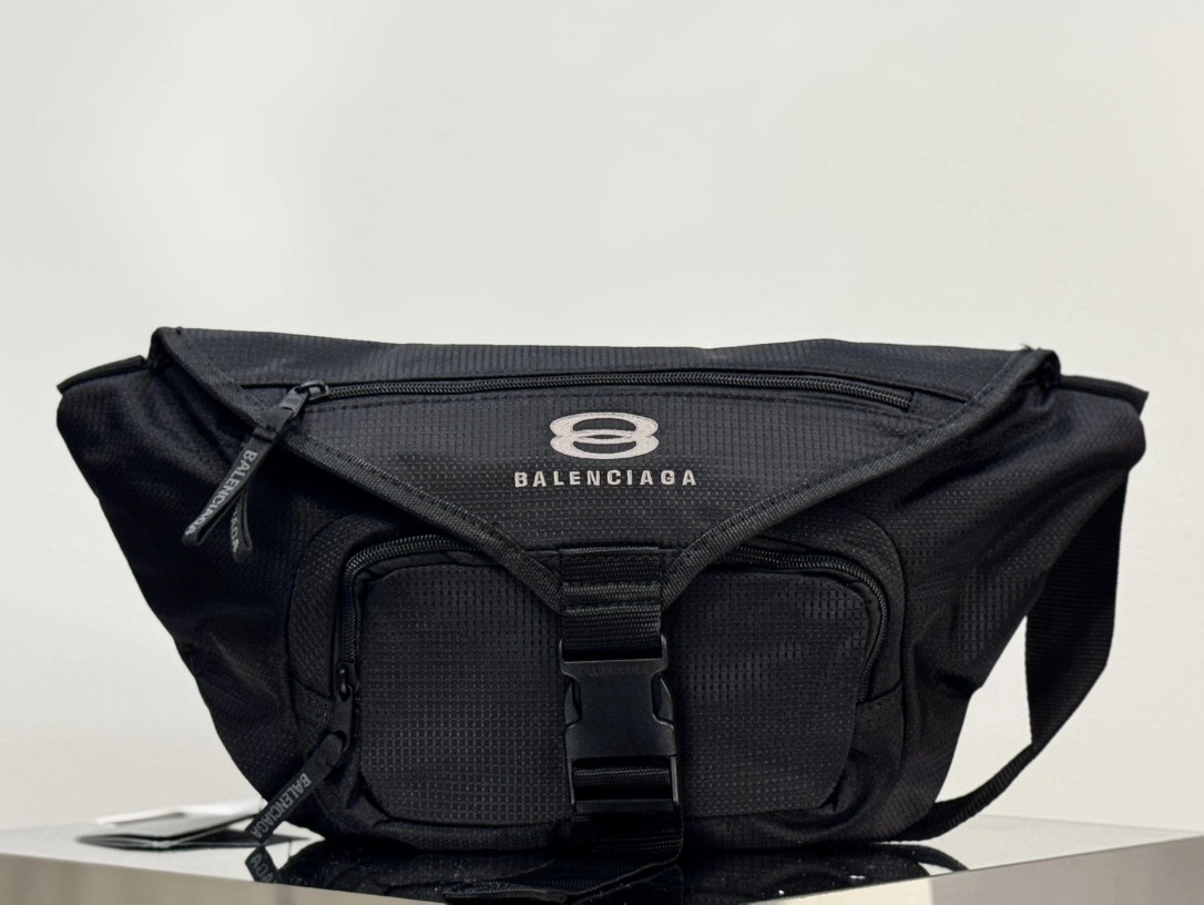 Balenciaga Unity Sport Icon Nylon Waist Bag with Adjustable Strap
