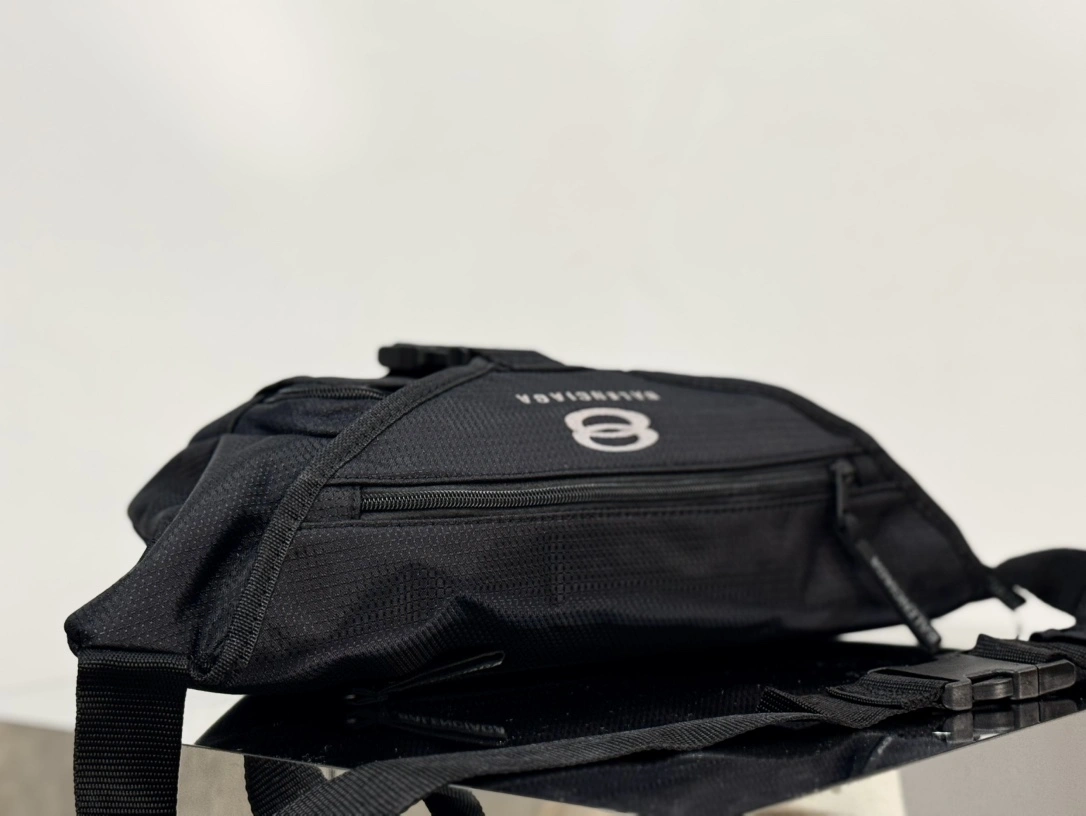 Real Balenciaga Unity Sport Icon Nylon Waist Bag with Adjustable Strap