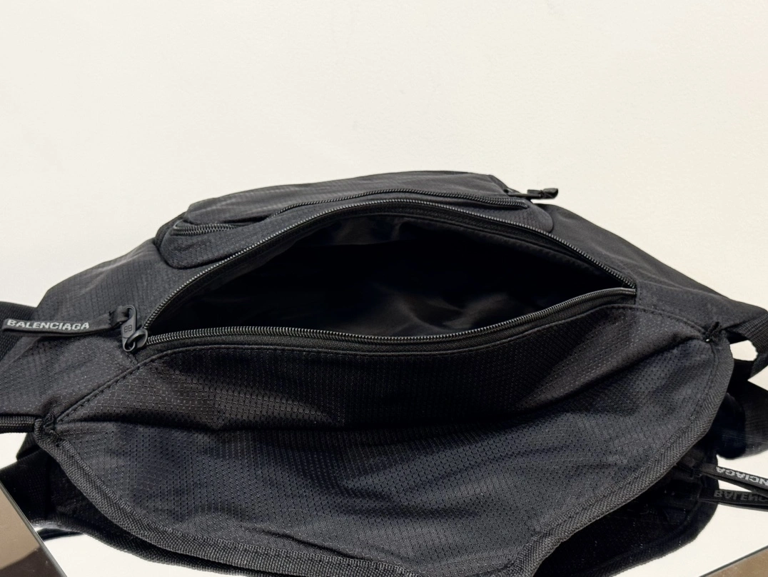 Real Balenciaga Unity Sport Icon Nylon Waist Bag with Adjustable Strap