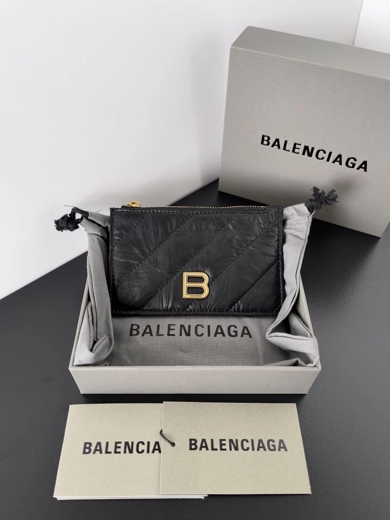 Balenciaga Vintage B-Logo Quilted Coin Purse Wallet