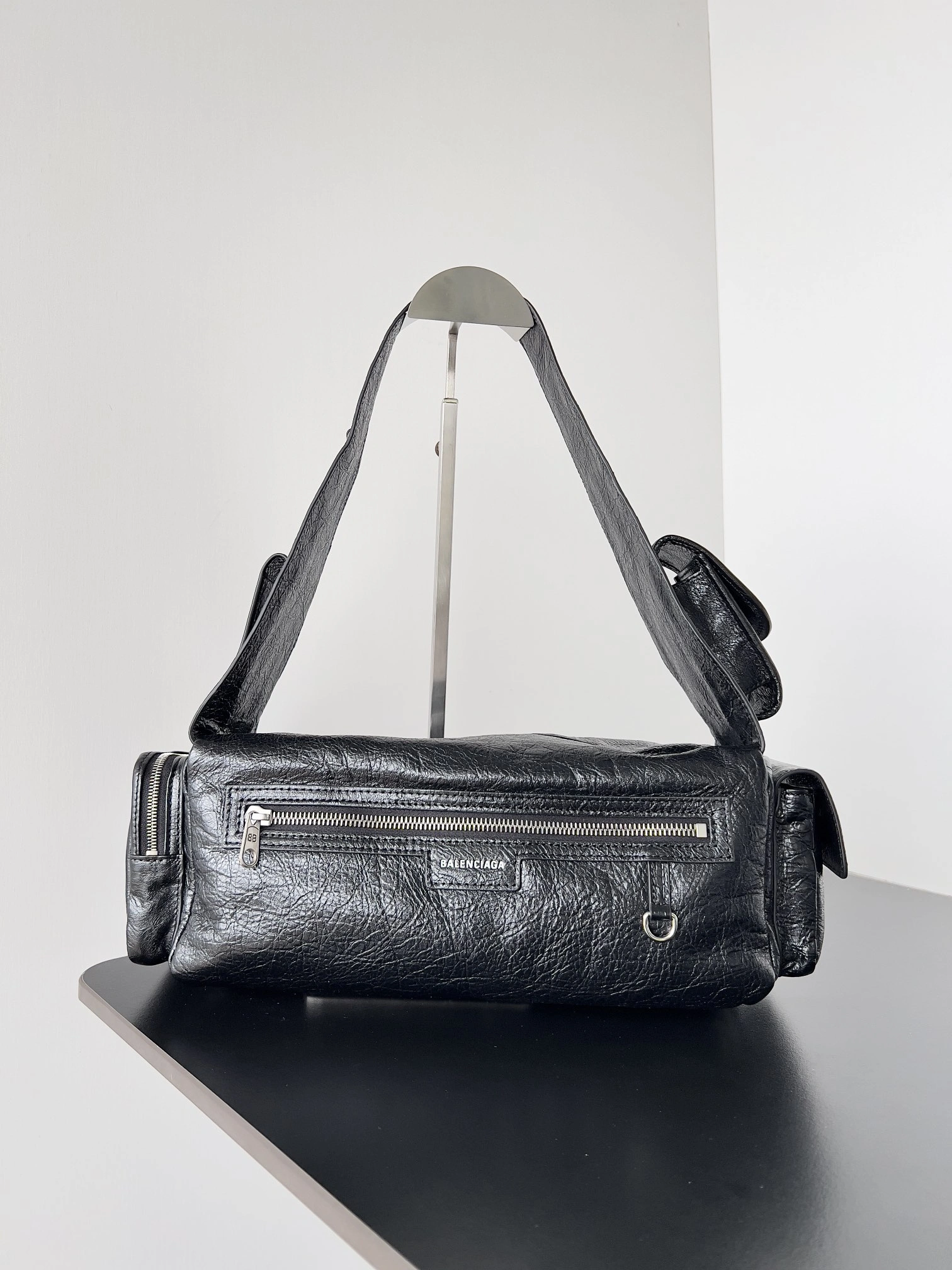 Low-cost Balenciaga Vintage Workwear Sheepskin Punk Motorcycle Tote Bag