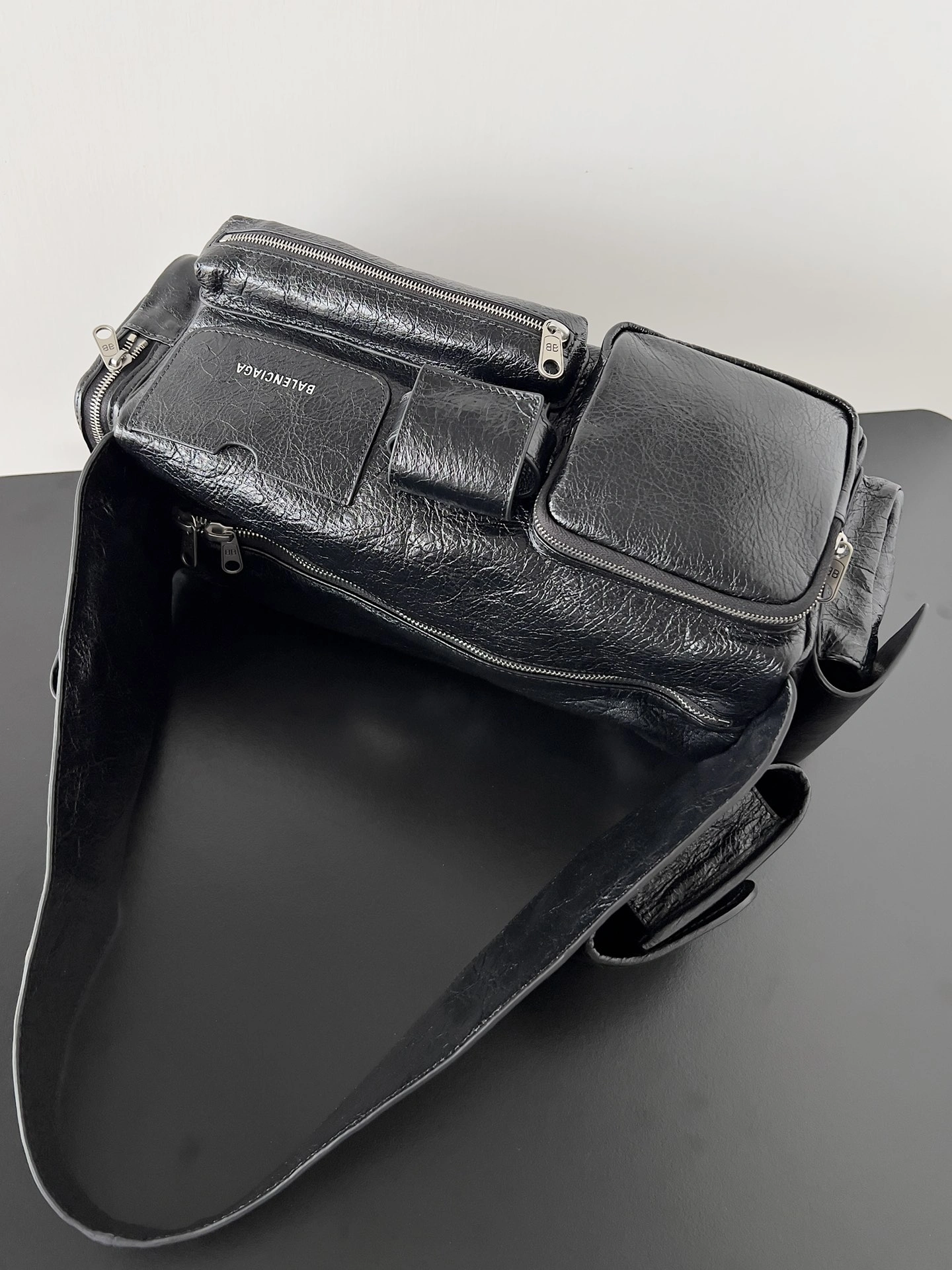 Low-cost Balenciaga Vintage Workwear Sheepskin Punk Motorcycle Tote Bag