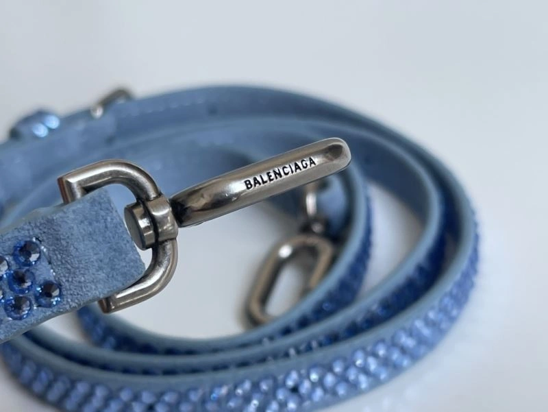 1:1 copy Balenciaga Water Blue Rhinestone Hourglass Bag