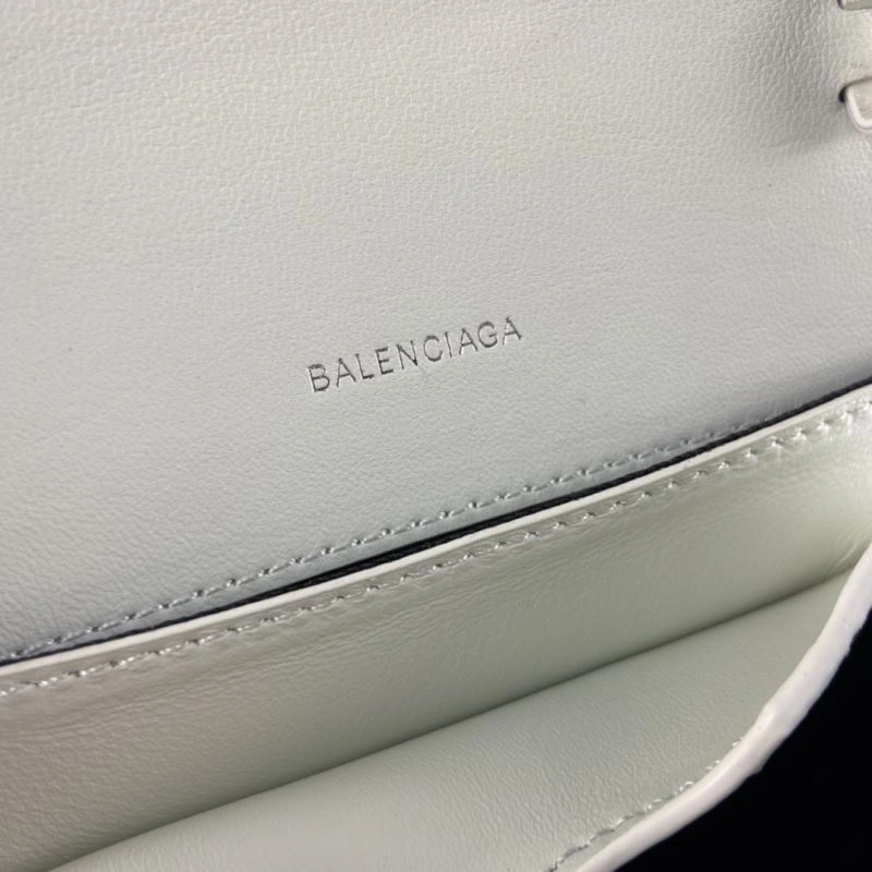 Accurate model Balenciaga White Crocodile Embossed Big B Luxury Box Bag