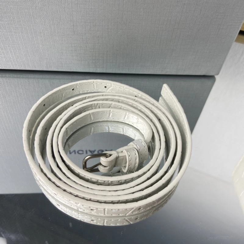 Accurate model Balenciaga White Crocodile Embossed Big B Luxury Box Bag