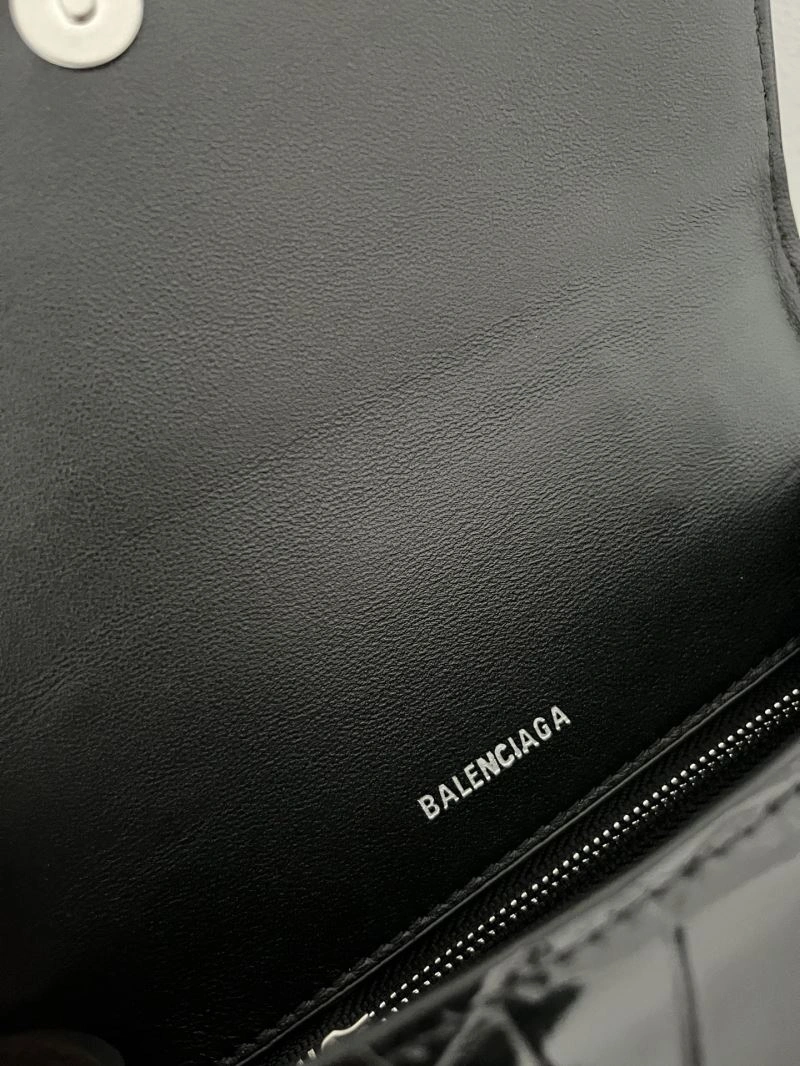 Inexpensive Balenciaga XS Crocodile-Patterned Leather Hourglass Bag