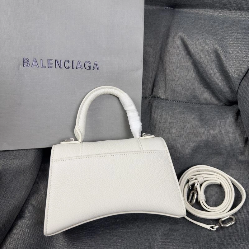 Factory-made Balenciaga XS Hourglass Bag in White Lychee Pattern
