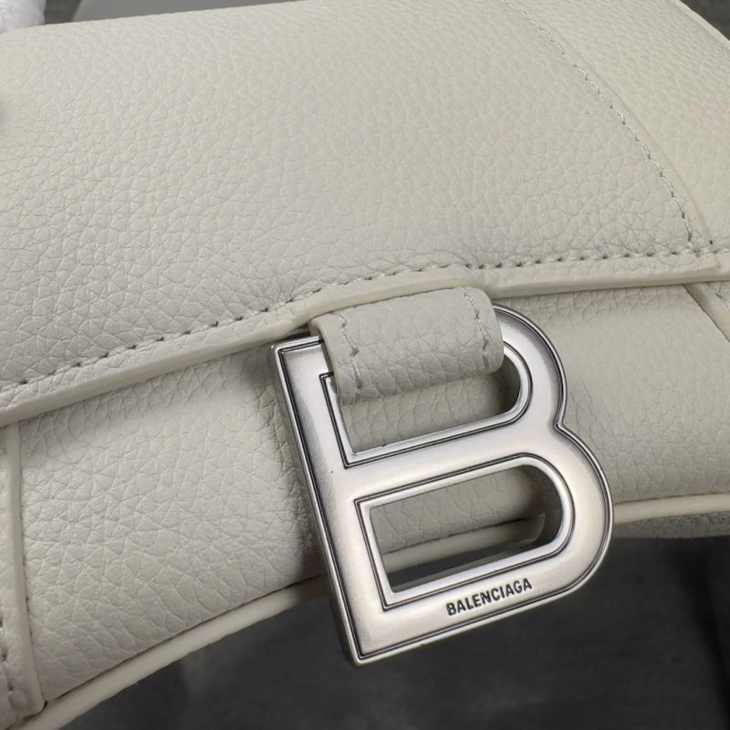 Factory-made Balenciaga XS Hourglass Bag in White Lychee Pattern