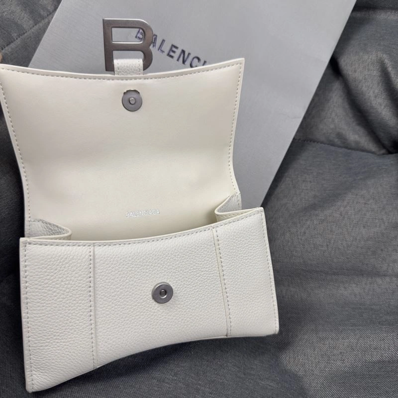Factory-made Balenciaga XS Hourglass Bag in White Lychee Pattern